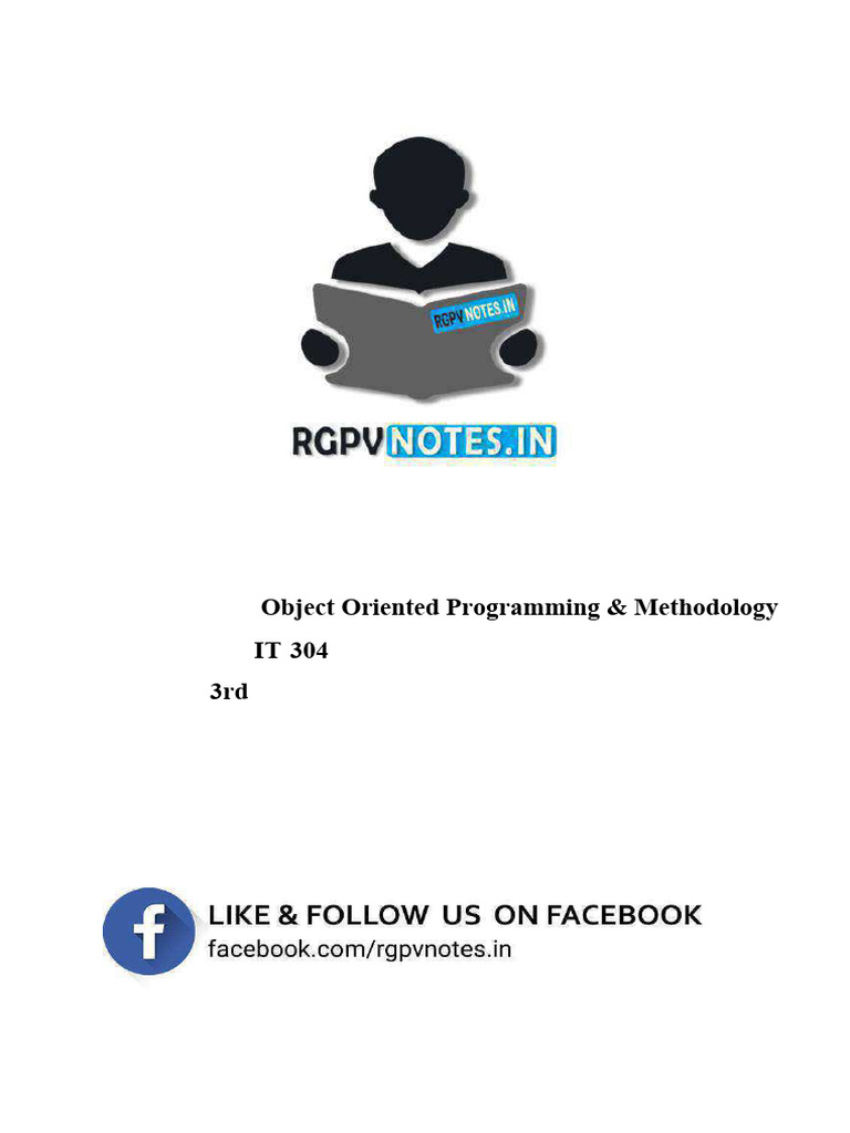 Unit 5 - Object Oriented Programming and Methodology - WWW - Rgpvnotes ...
