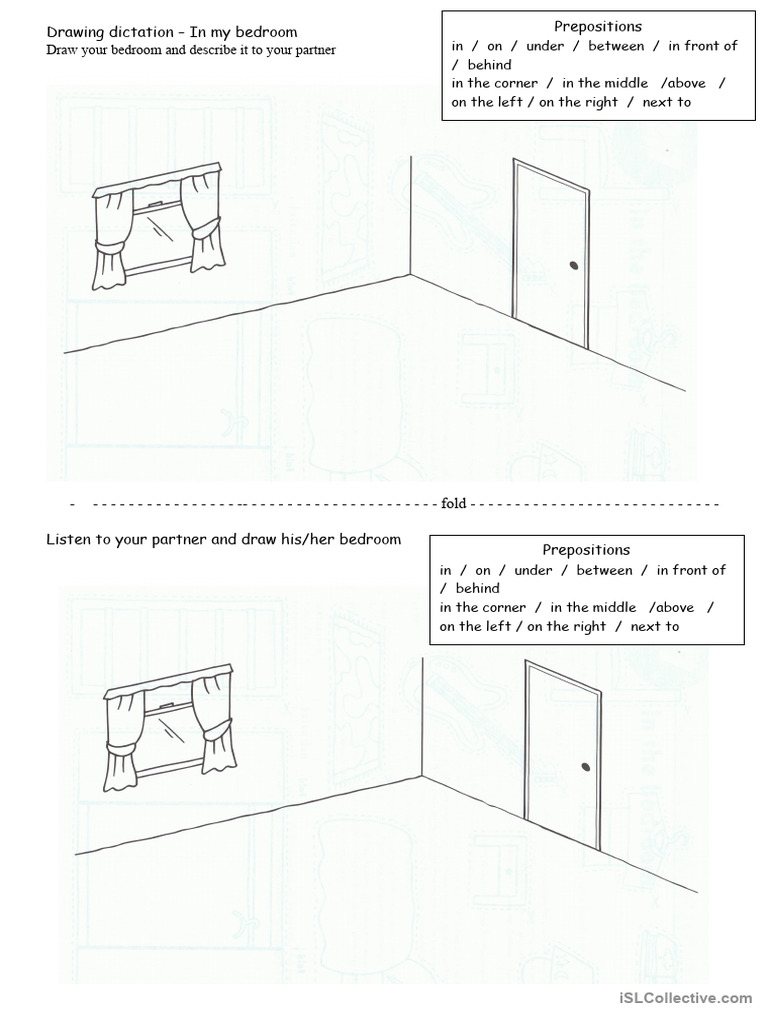 Drawing Dictation - in My Bedroom | PDF