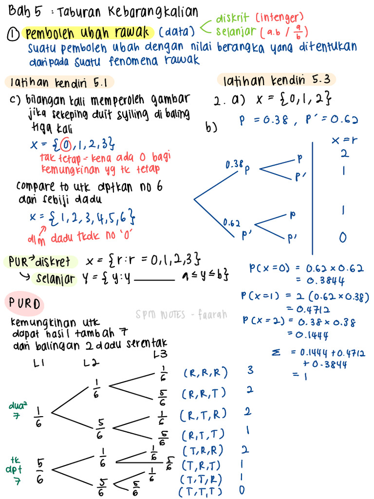 Nota Taburan Kebarangkalian | PDF
