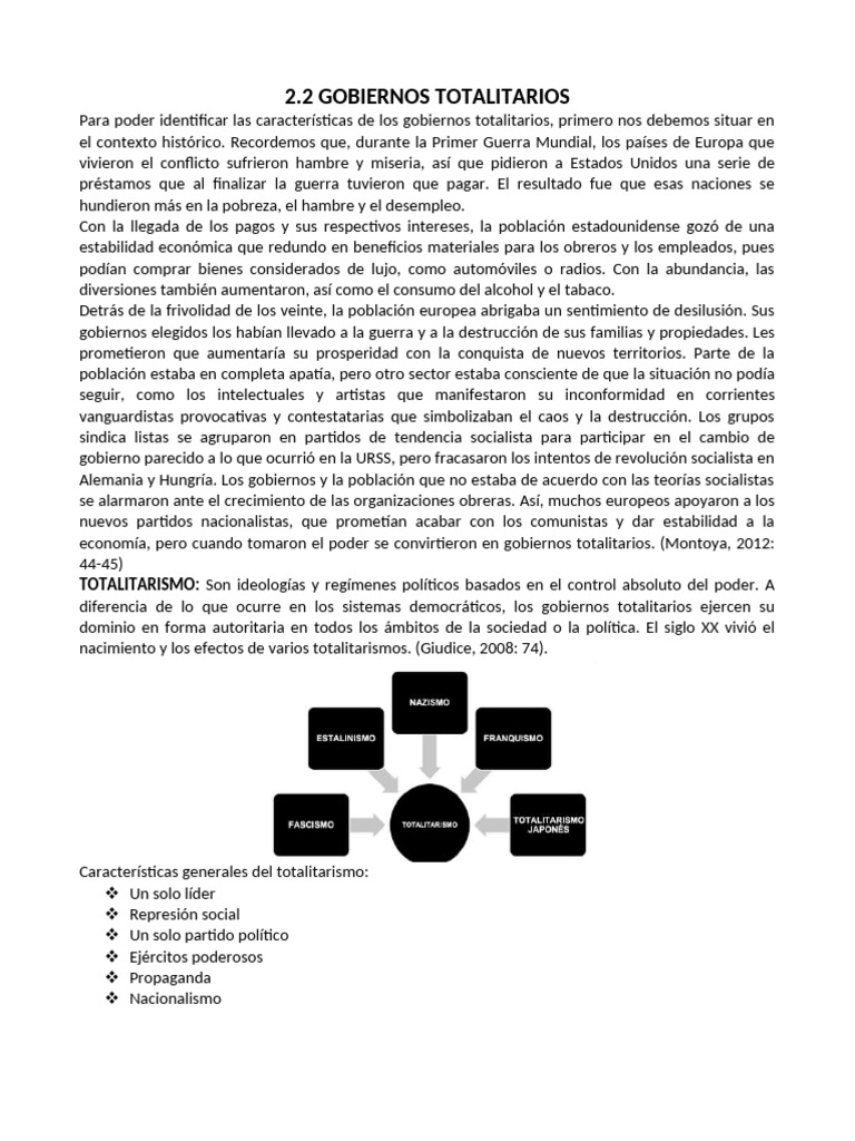 Los Gobiernos Totalitarios. | PDF | Francisco franco | guerra civil ...