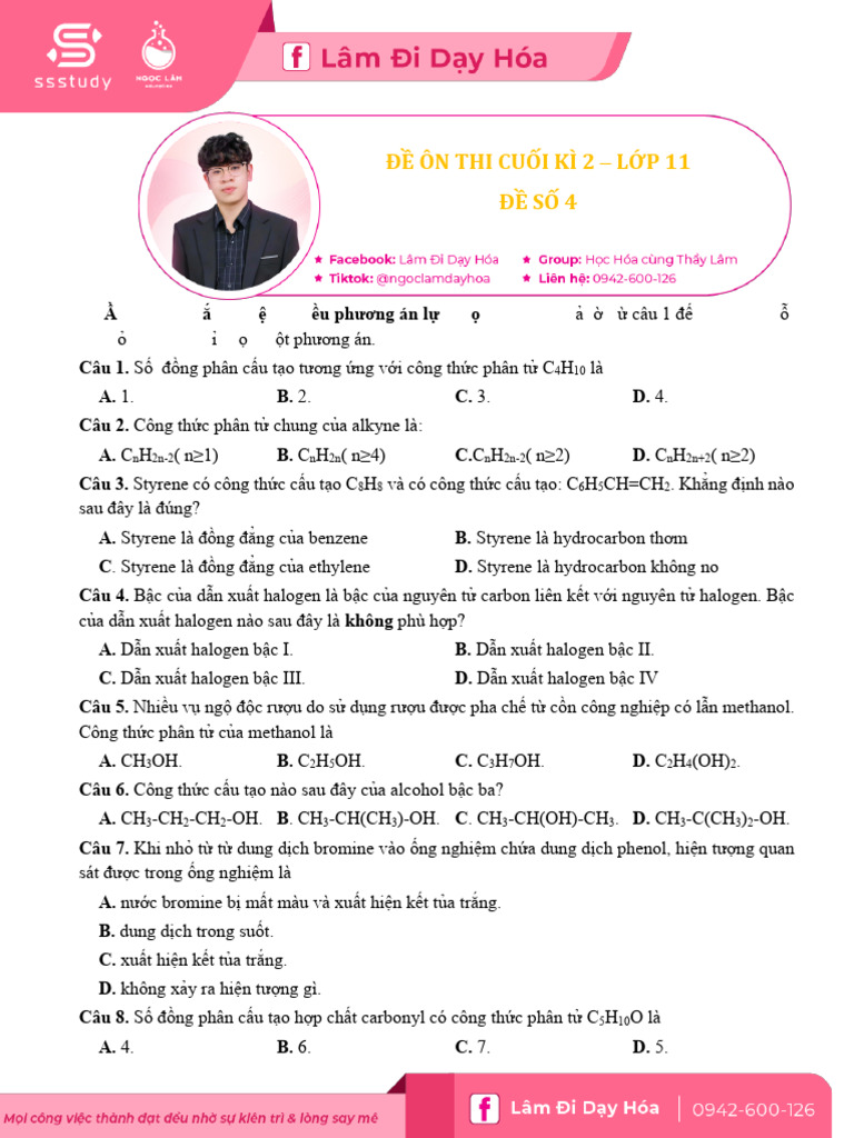 2K8. Đề cuối kì 2 số 4 | PDF