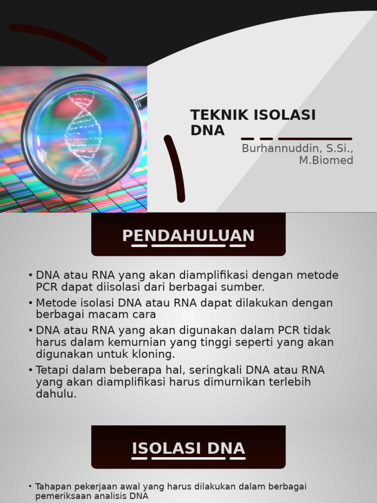 Teknik Isolasi Dna | PDF
