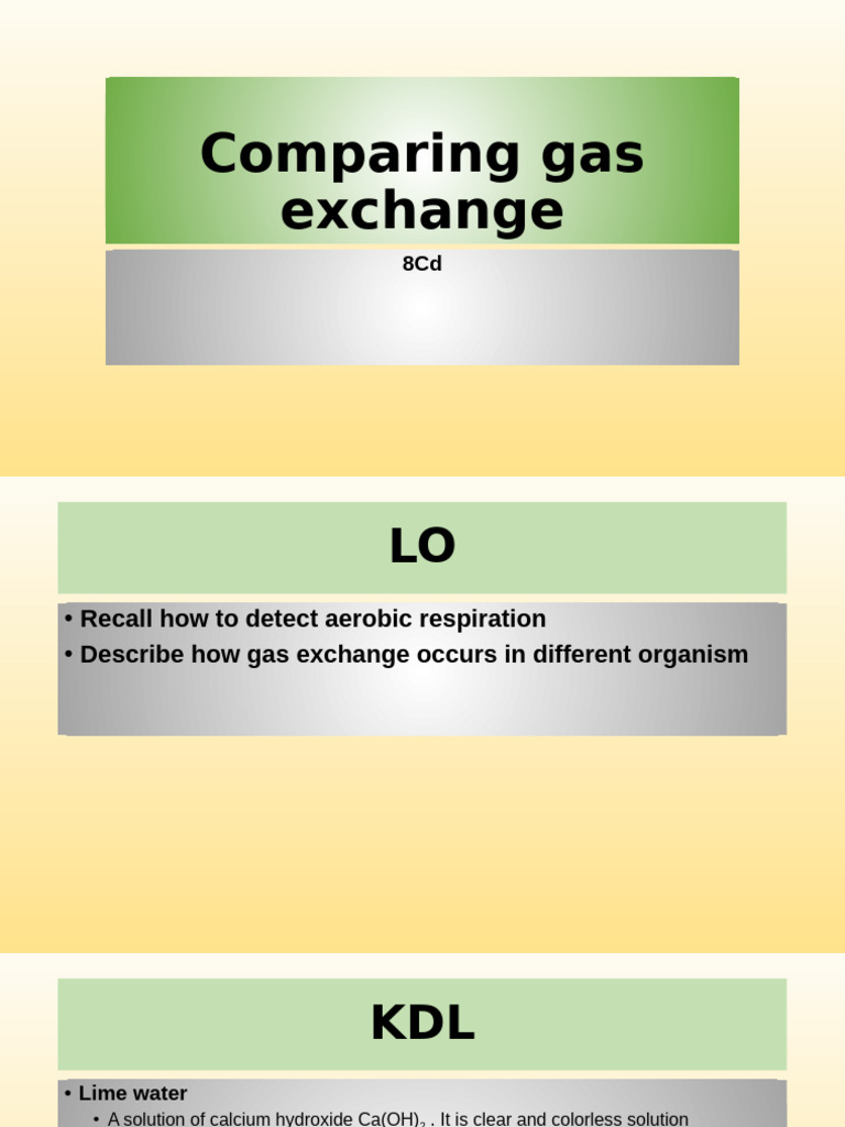 Comparing Gas Exchange 8Cd Exploring Science 8 | PDF | Carbon Dioxide ...