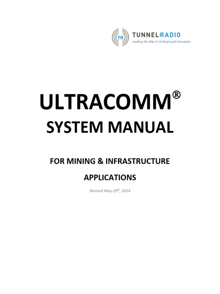 Ultracomms System Manual for Mining | PDF | Coaxial Cable | Information ...