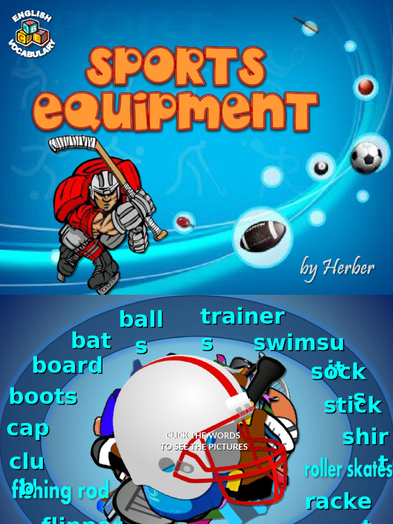 Sports Equipment Flashcards Fun Activities Games Games Picture Desc ...