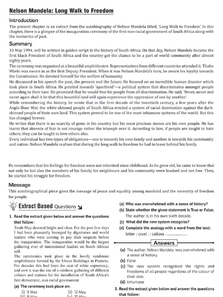 Nelson Mandela Long Walk To Freedom | PDF