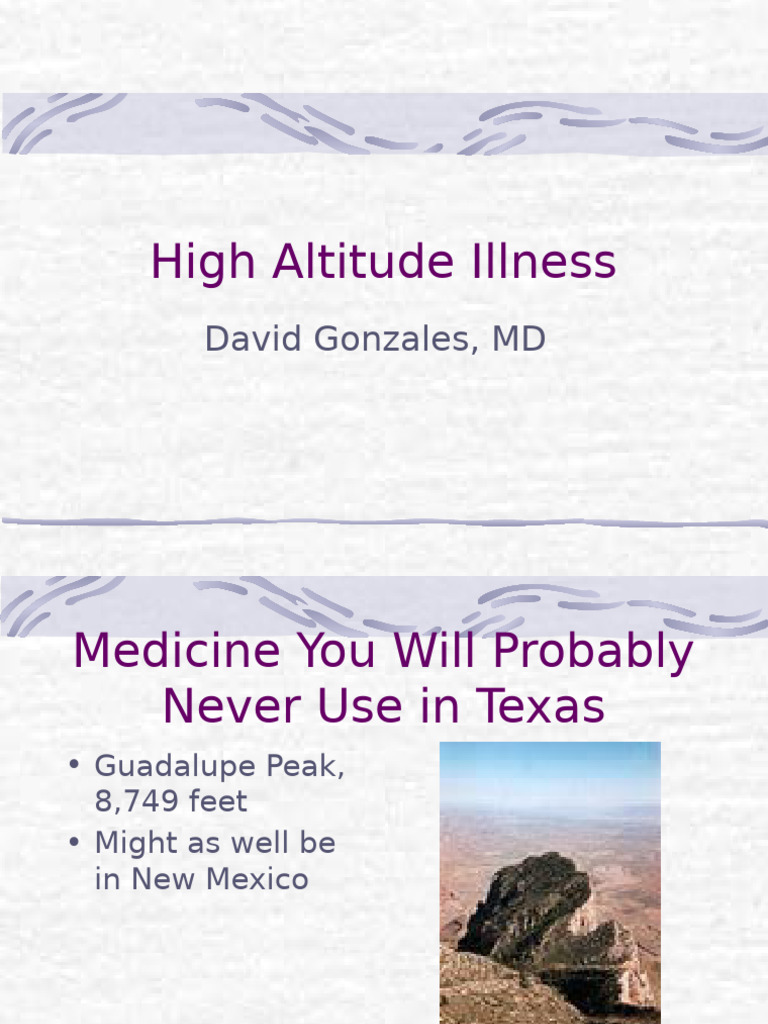 High Altitude Illness | PDF | Medical Specialties | Physiology