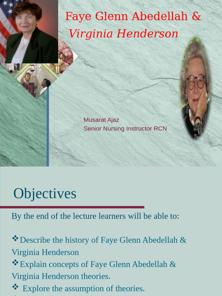Lect # 5 Faye Glenn Abedellah & Virginia Henderson | PDF | Nursing | Theory