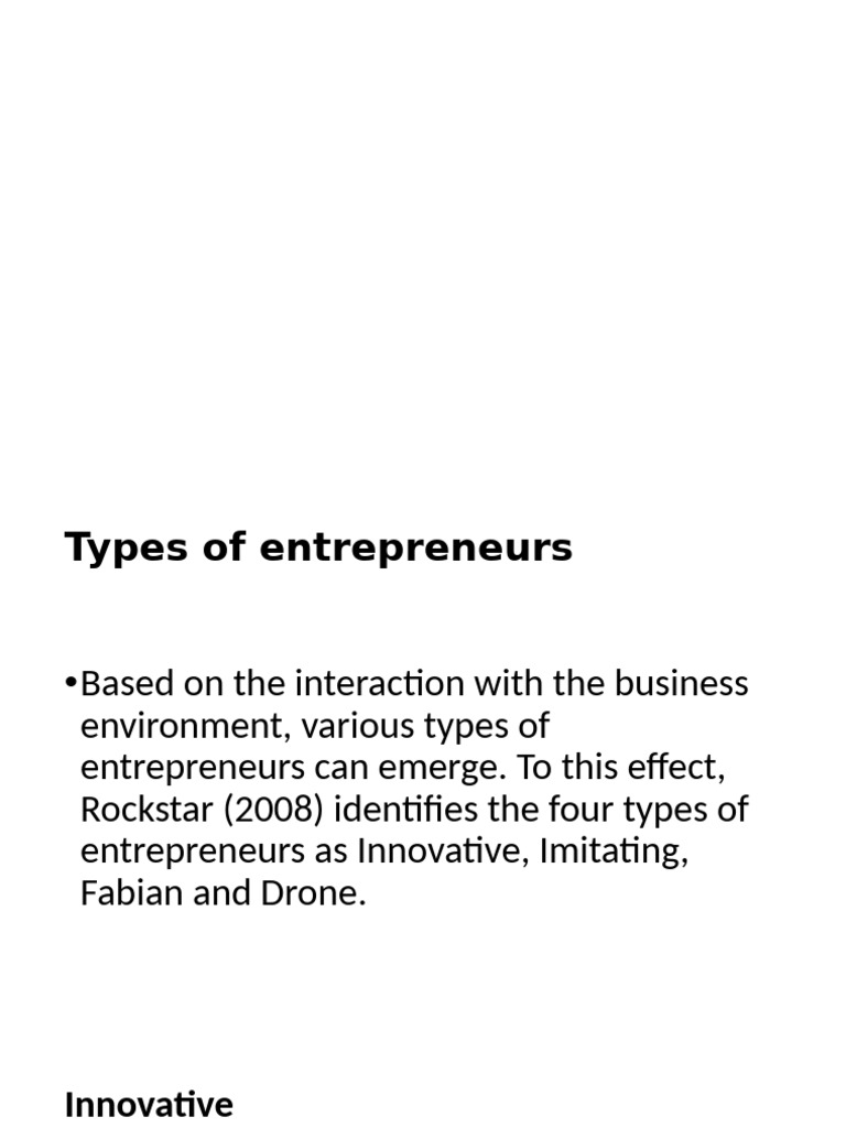 lesson 6 types of entreprenuers | PDF