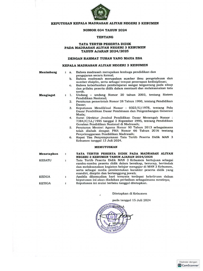 Tatib Peserta Didik 2024 | PDF