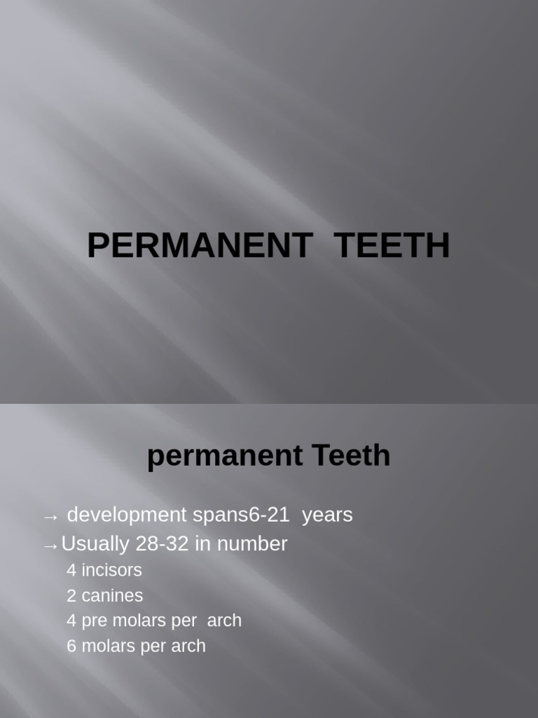 Permanenent Teeth Halefom | PDF | Dental Anatomy | Tooth