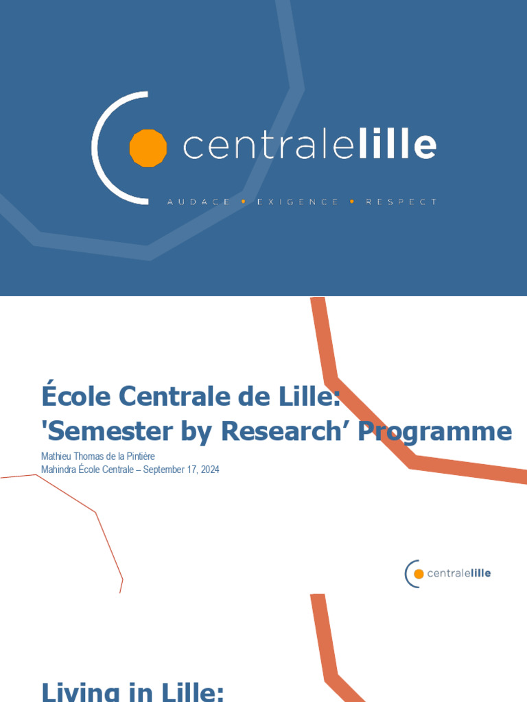 Explore Centrale Lille - Mahindra - Sept 2024 | PDF | Engineering | Automation