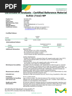 Coa STD TPH C7-C40 Supelco | PDF
