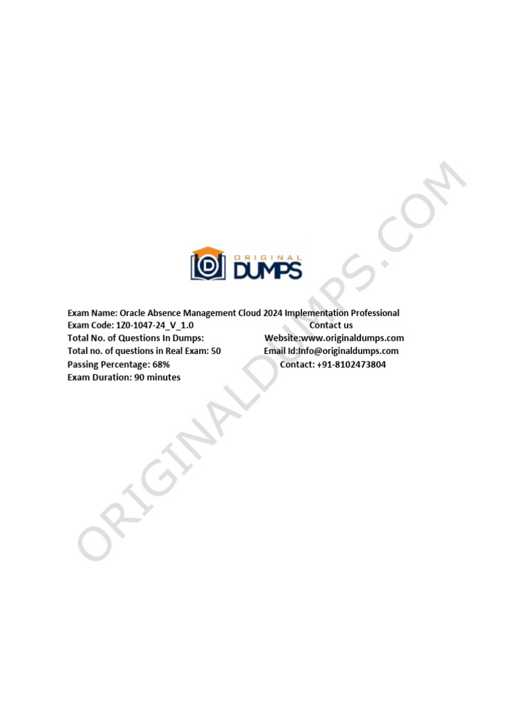 Oracle Absence Management Cloud 2024 Implementation ...