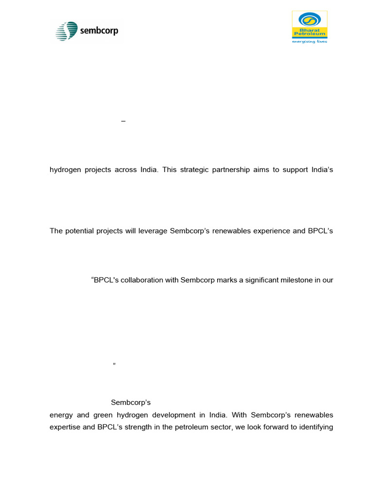 bpcl-and-sembcorp-sign-jva-to-boost-green-hydrogen-transition-and ...