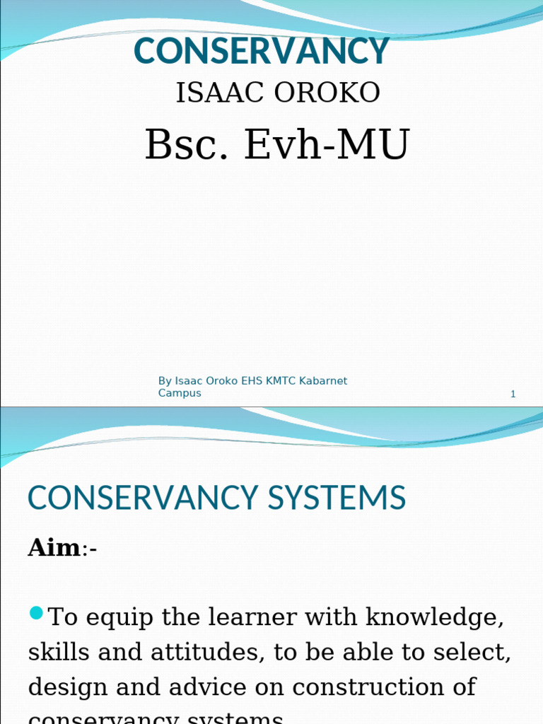 CONSERVANCY SYSTEMS Three | PDF | Toilet | Sanitation