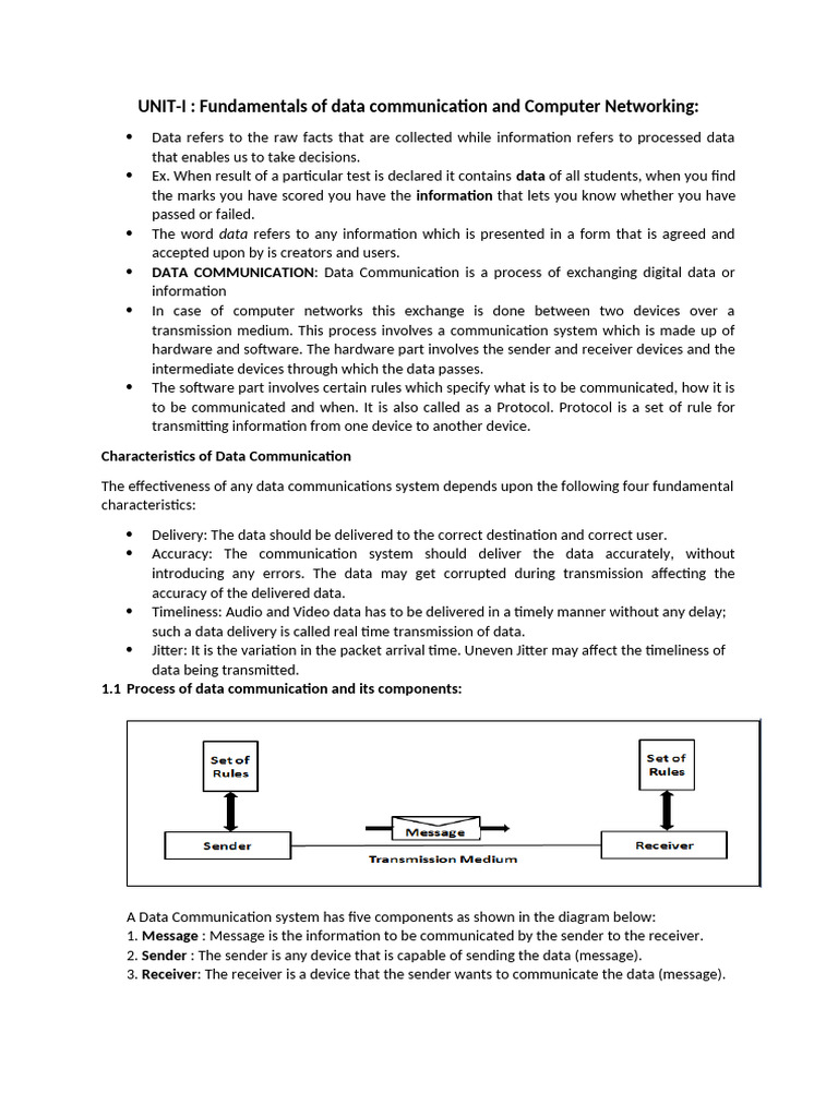 DCN final notes | PDF | Transmission Medium | Modulation