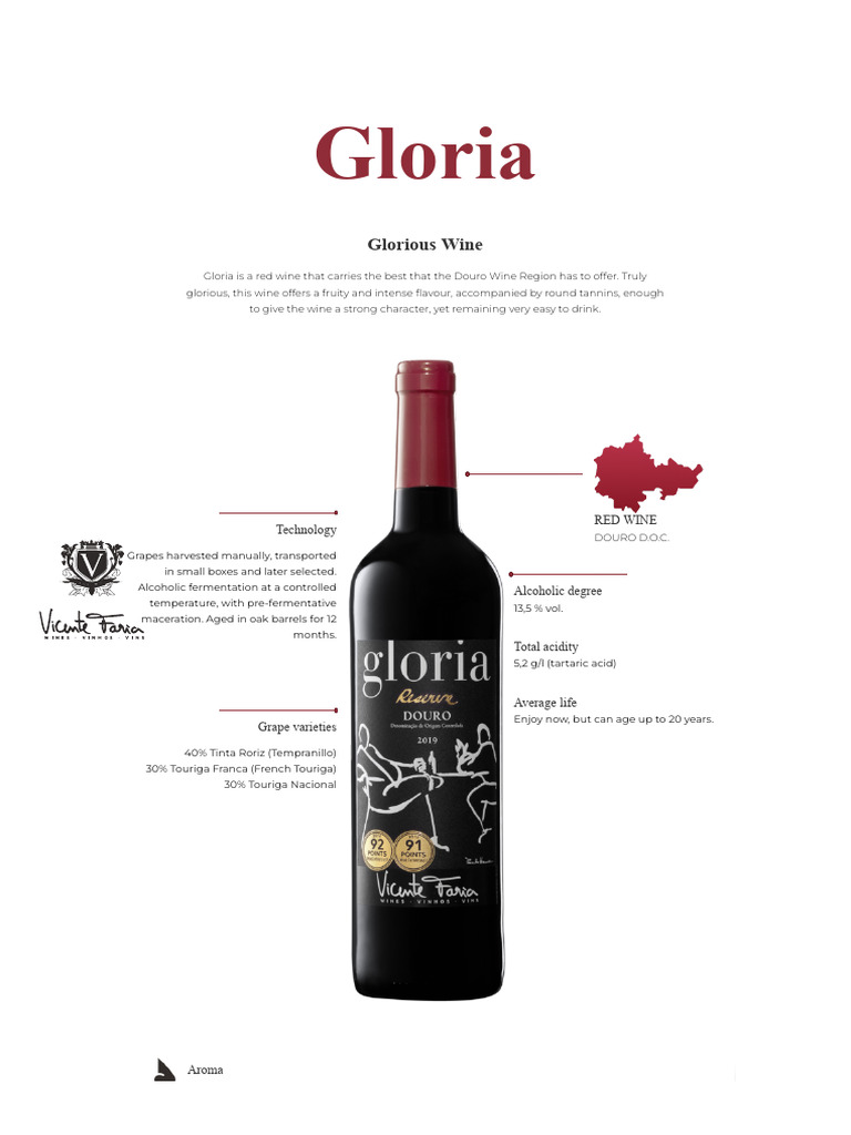 Gloria Douro - Red Wine - Vicente Faria | PDF