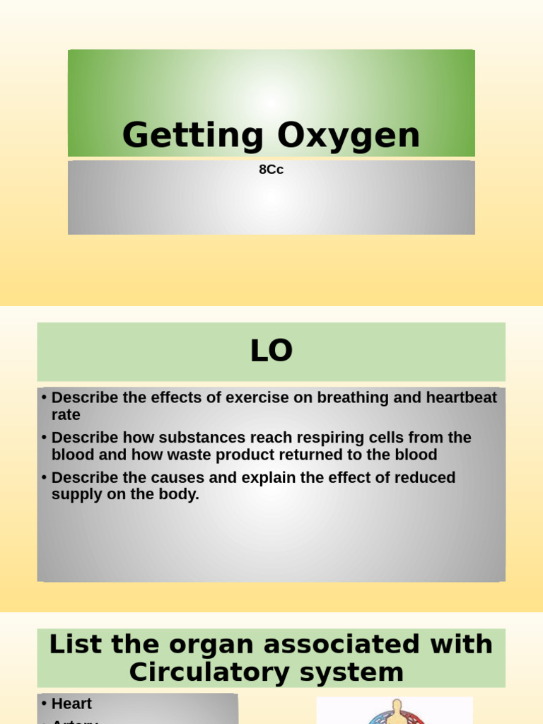 Getting Oxygen 8Cc Exploring Science 8 | PDF | Blood | Heart