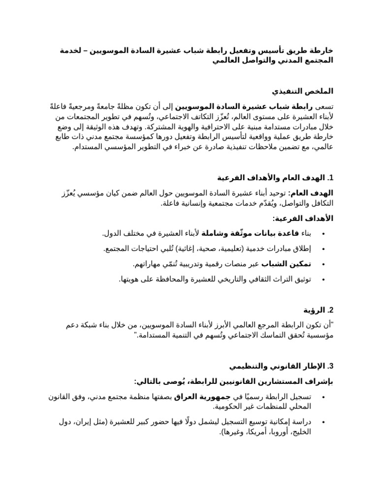 رابطة شباب عشيرة السادة الموسويين | PDF
