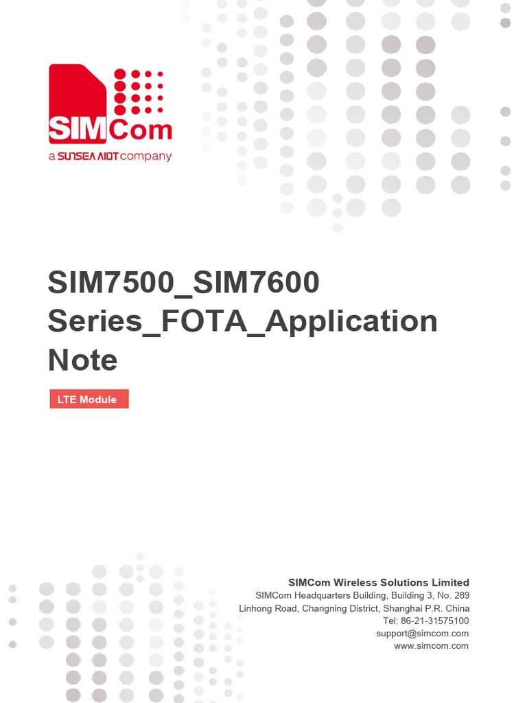 SIM7600 FOTA App Note V3 | PDF | File Transfer Protocol | Software