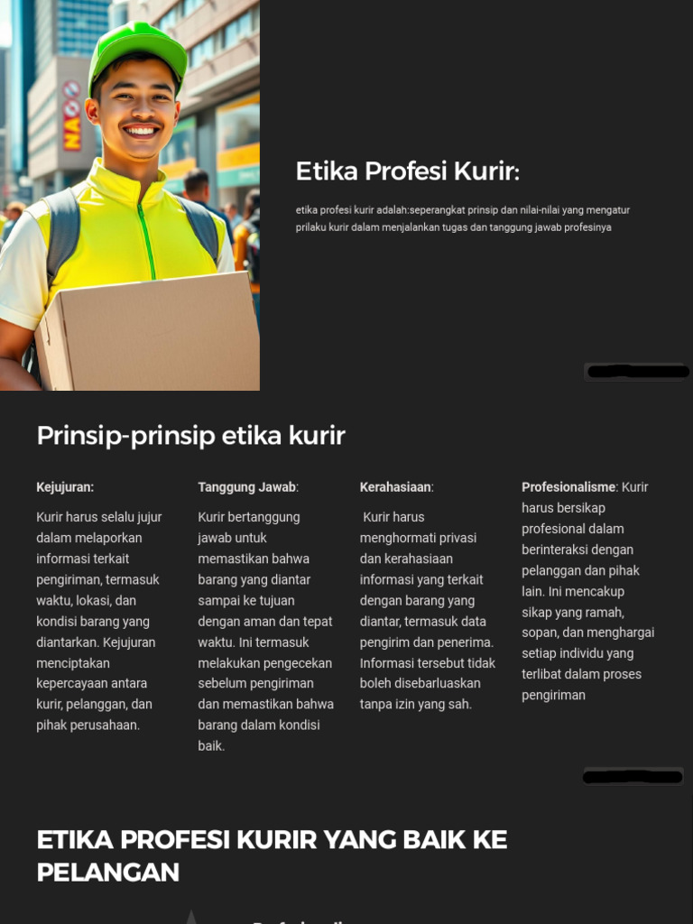 Etika Profesi Kurir 1 | PDF