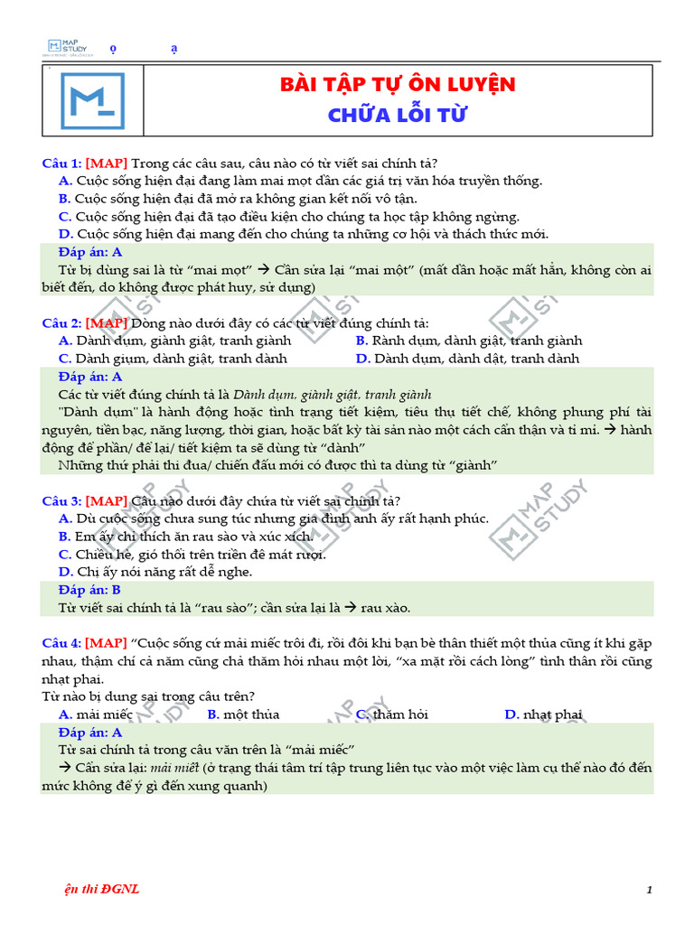 Dap An BTVN - Buoi 3 - Chua Loi Tu 1741159090281 | PDF