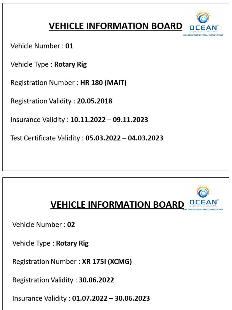 TN 87 Vehicle Registration Details | PDF