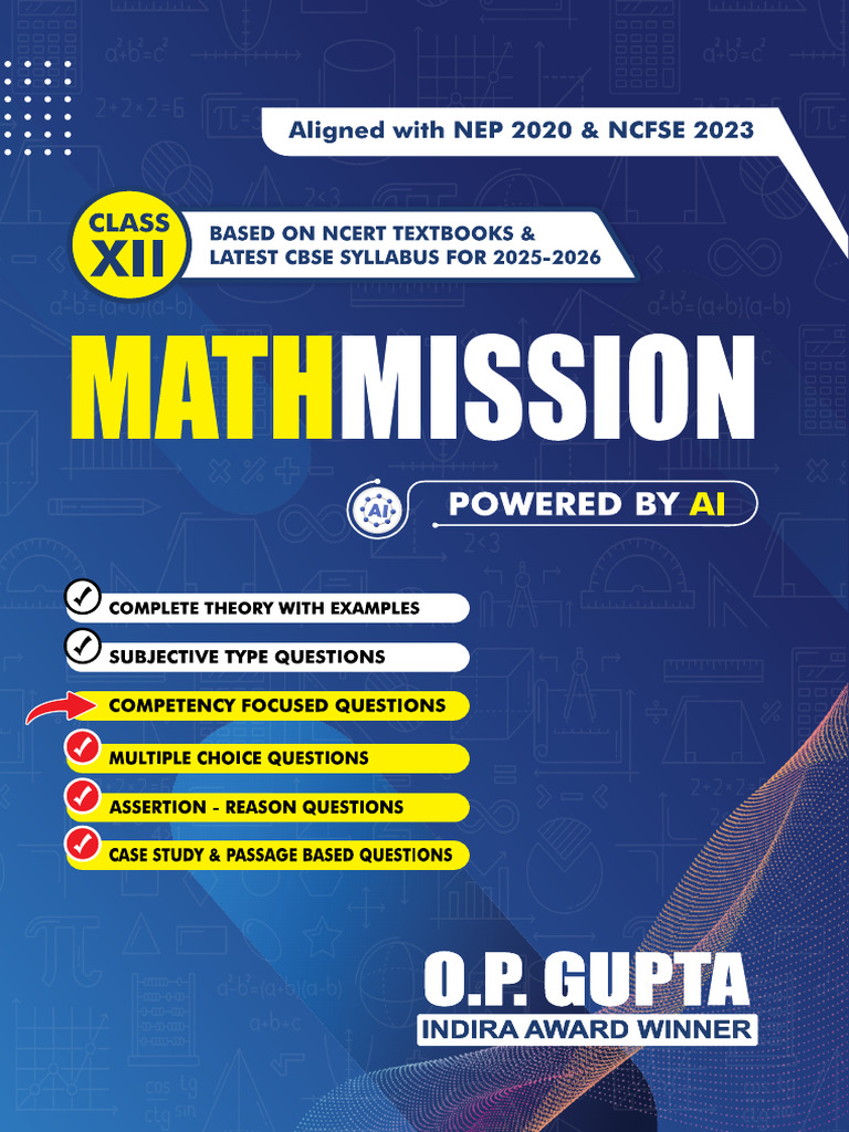 O.P. Gupta's Mathmission for Class 12 | PDF | Matrix (Mathematics ...
