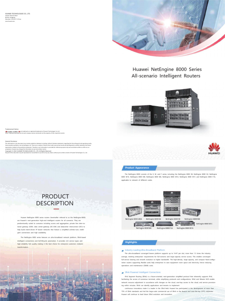 Huawei NetEngine 8000 Series All-Scenario Intelligent Routers Brochure ...