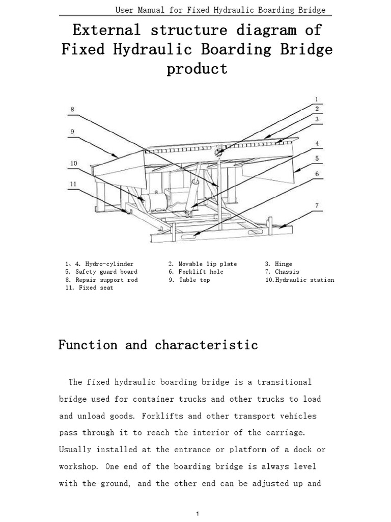 Instructions For The Use of Fixed Boarding Bridges (Dock Lever) | PDF ...