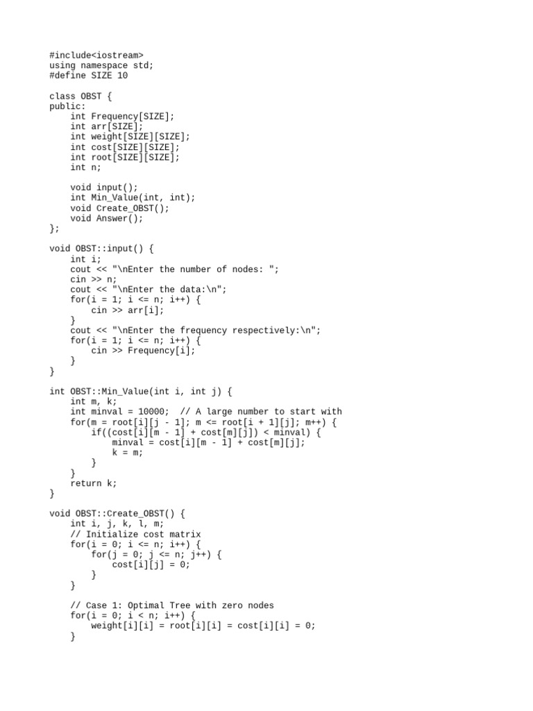To Find Optimal BST 8 | PDF