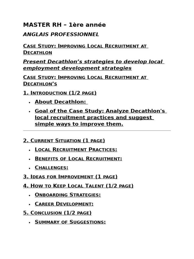 Decathlon Study Blank | PDF