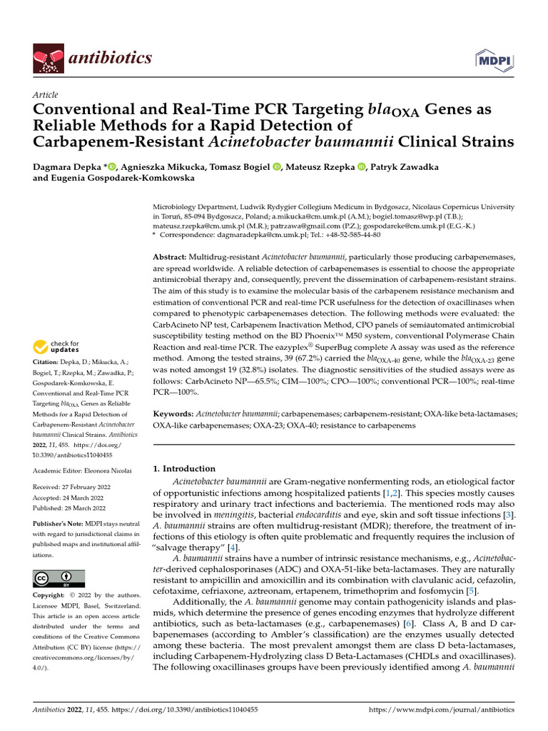 Conventional and Real Time PCR Targeting | PDF | Beta Lactamase | Polymerase Chain Reaction