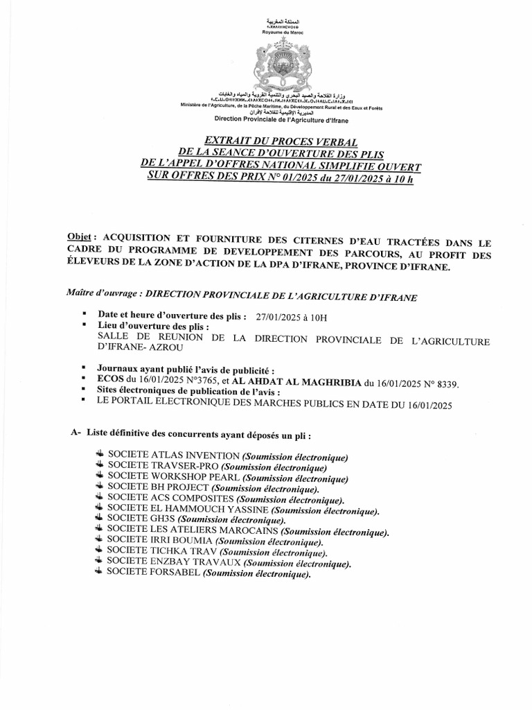 Extrait de PV OP D AO N° 01-2025 - 20250131 - 0001 | PDF