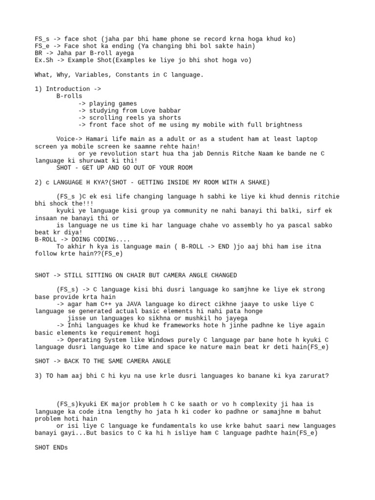 What, WHy and Variables & Constants in C Language | PDF | Computer Programming | Systems ...
