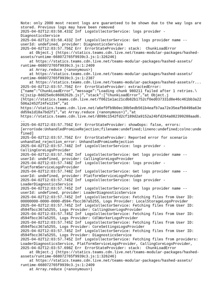 WebLogs Core Diagnostics-Logs | PDF | Operating System Technology | Computing