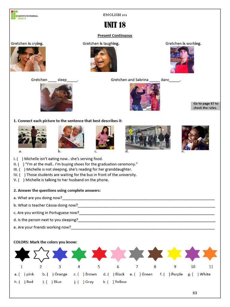 English book - unit 18 | PDF