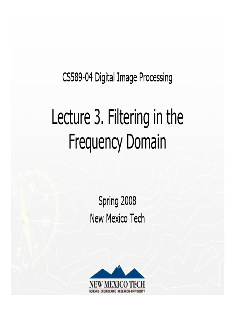 Microsoft PowerPoint - Lect03 [Compatibility Mode] | PDF | Harmonic Analysis | Mathematical Objects