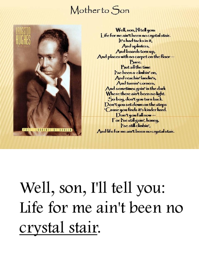Mother To Son Langston Hughes | PDF | Poetry