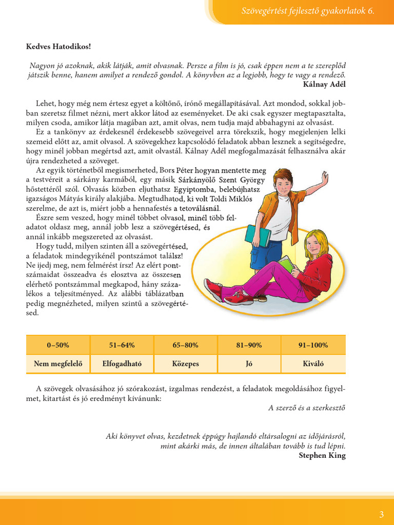 Szövegértést Fejlesztő Gyakorlatok 6. | PDF
