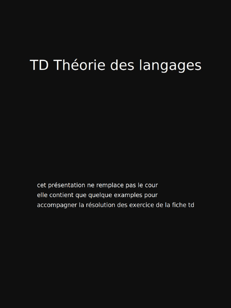 TD THL-1 | PDF