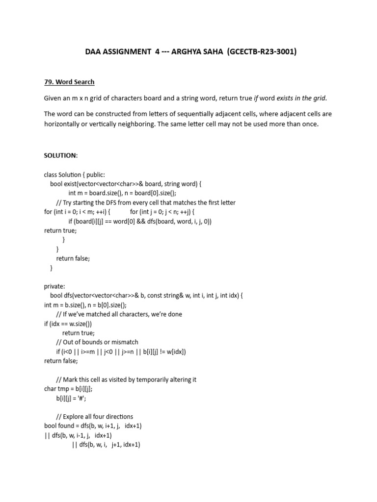 DAA Assignment 4 Arkonil | PDF | Computer Programming | Applied Mathematics