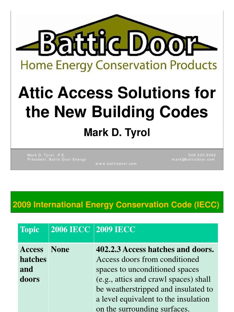 Battic Door New Attic Access Building Codes | PDF | Building Insulation ...