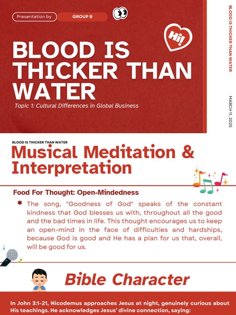 IM Outcome 1 Blood Is Thicker Than Water 1 | PDF | Wisdom | Jesus