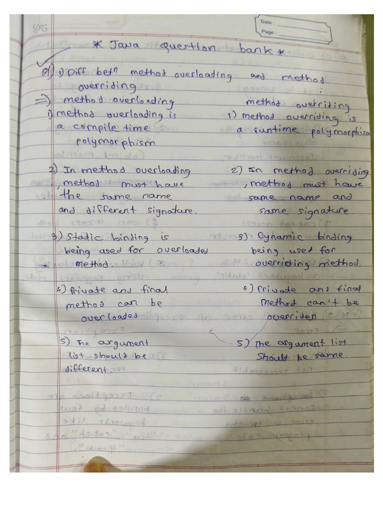 Java Question Bank 1 | PDF