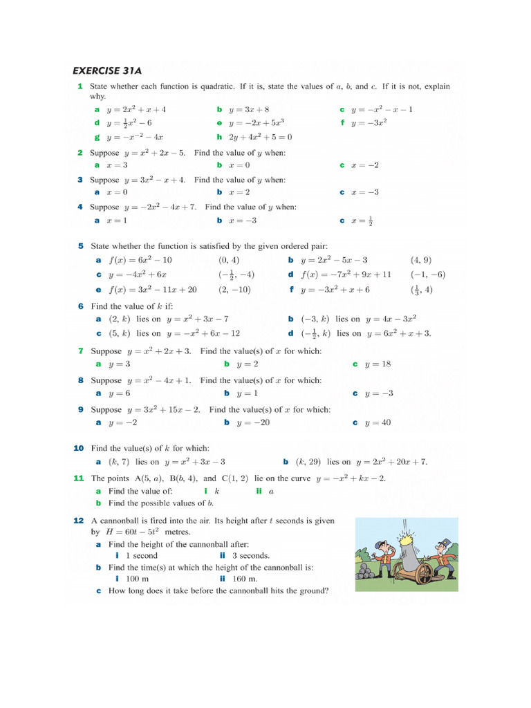 Exercise 31A and 31B | PDF