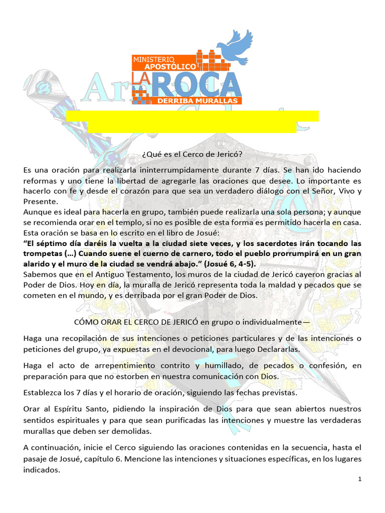 CERCO de JERICÓ CONTINENTAL NOVIEMBRE 2020(1) | PDF | Oración | Arca de ...