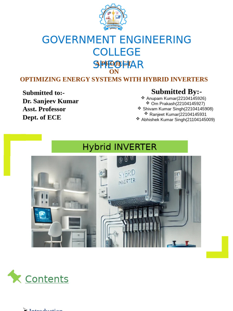 Optimizing Energy Systems with Hybrid Inverters | PDF | Electric Power ...