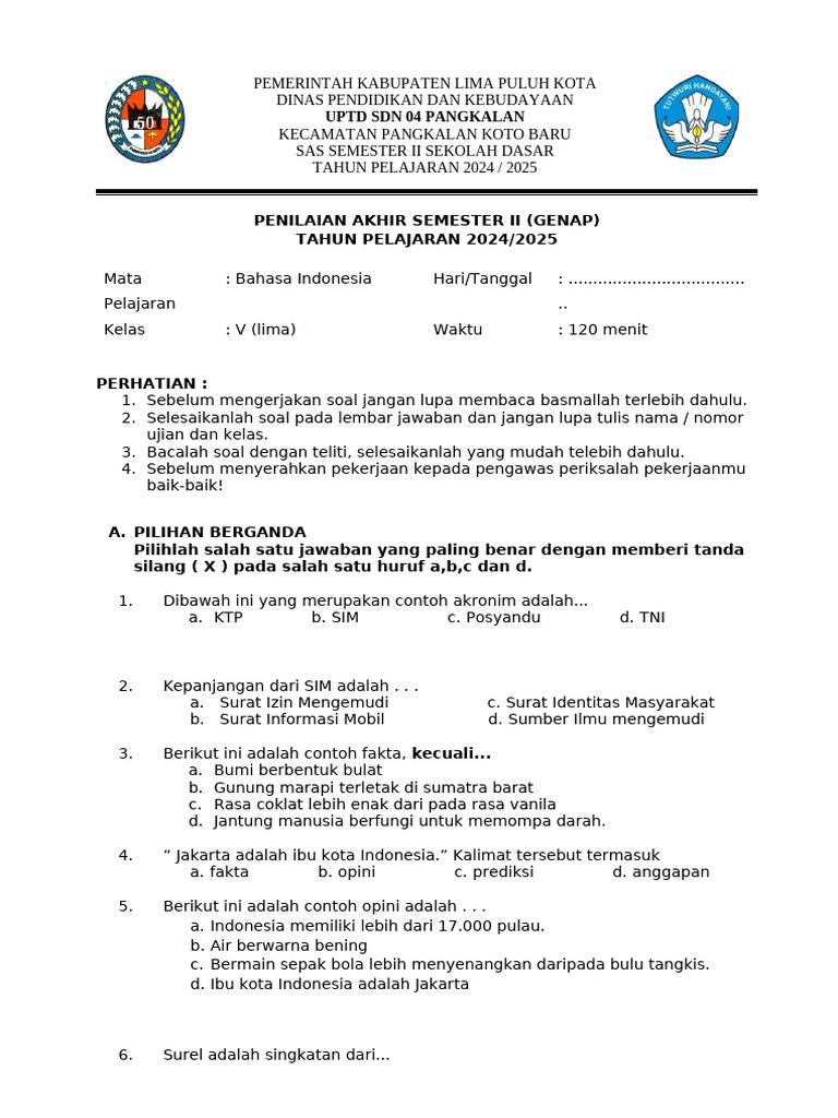 Uas 2 B.indonesia | PDF